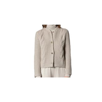 Sminfinity Femme, Pulls, Gris, Taille: 40/42 FR Fluffy Chunky Cable Jacket