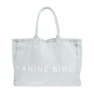 Anine Bing Femme, Sacs, Bleu, Taille: ONE Size Leo Denim Shopper Bag