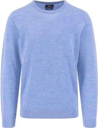 Fynch-Hatton Strickpullover aus Reiner Wolle mit Rundhalsausschnitt Crystal Blue / 3XL