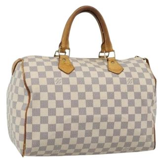 Louis Vuitton Pre-owned Damier Azur Canvas Hand Bag - - Pre-owned - Damen - Beige - ONE SIZE
