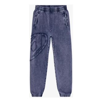Diesel Baumwoll-Sweatpants mit Oval D Patch - - Trousers - Herren - Blau - L