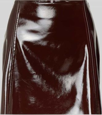 Jake*s Casual Minirock in Leder-Optik mit Teilungsnähten