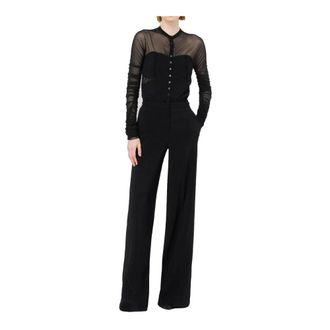 Pinko Elegantes Mesh-Top-Hosen-Set - - Jumpsuits & Playsuits - Damen - Schwarzk - XS