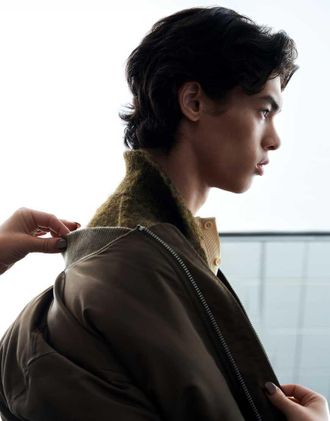 Asos Khaki Bomberjacke mit Raglan&auml;rmeln-Gr&uuml;n