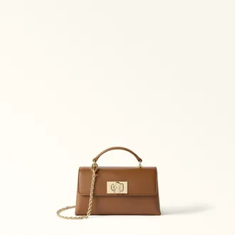 Furla 1927 Mini-tasche Cognac H Braun Strukturiertes Leder Damen