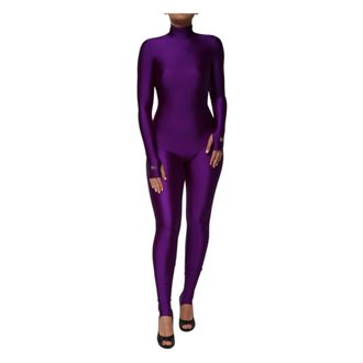 Dolce & Gabbana Lila Turtleneck Bodycon Jumpsuit Kleid - - Jumpsuits & Playsuits - Damen - Lila - S