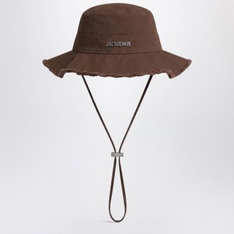 Jacquemus Le Bob Artichaut brown cotton hat