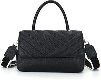 Carlheim Womens Shoulderbags Classis Genuine Leather, Black