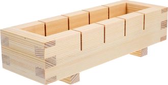 Garneck Rechteckige Sushi-pressform Aus Holz Sushi-herstellungsset -reisrollenformen Werkzeuge