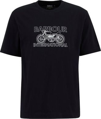 Barbour Softes T-Shirt mit Motorad-Motiv in