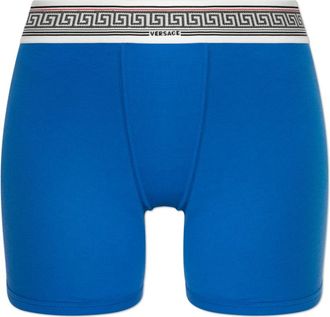 Versace Femme, Sous-v&ecirc;tements, Bleu, Taille: 38 FR Boxer Briefs en Coton