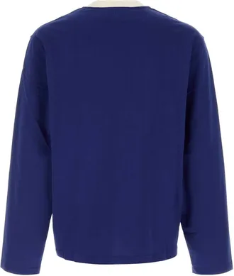 Ami Text-Print Cotton T-Shirt - Navy