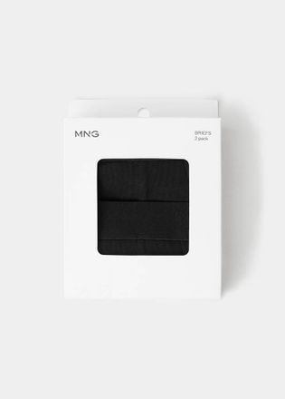 Mango Pack 2 slips basiques noir - Homme - S - MANGO MAN