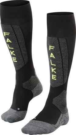 Falke Herren Skisocken SK5 Expert M Kh Wolle Funktionsmaterial warm dünn 1 Paar, Schwarz Black-Lightning 3171, 44-45