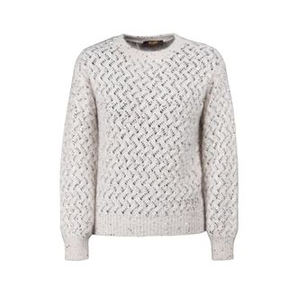 Moorer Femme, Pulls, Beige, Taille: 38 FR Cerami-Zlx Crewneck Sweater