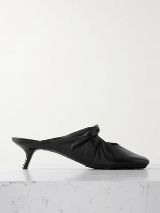 Loewe Mules En Cuir À Découpes Et À Ornements Pebble - Noir