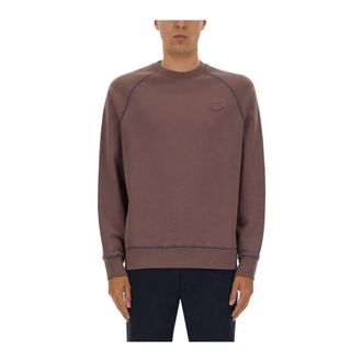 Paul Smith Raglan-&Auml;rmel Smiley Sweatshirt - - Sweatshirts & Hoodies - Herren - Lila - S