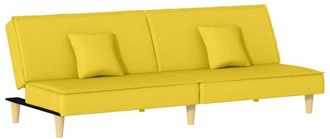 vidaXL Schlafsofa Hellgelb Stoff Vidaxl
