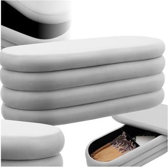 TecTake Banc de Rangement Bout de lit Coffre Velours 110x45x42cm Banc Entree Pouf Chambre Dressing Chambre Adulte Repose Pied Tabouret Coiffeuse Meuble Salon 