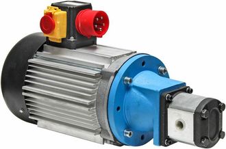 Dema Dema - Hydraulikpumpe mit Motor 400V Volt 5,5 kW Holzspalter Hebeb&uuml;hnen