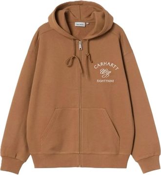 Carhartt Work in Progress Homme, Sweatshirts et sweats &agrave; capuche, Brun, Taille: L Hooded Eightynine Sweat Jacket