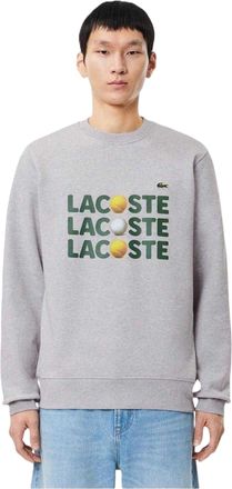 Lacoste Sweatshirt f&uuml;r Herren/Damen Unisex, Rundhalsausschnitt, Fleece (Silbergrau)