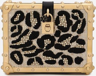 Dolce & Gabbana Tasche Dolce Box Aus Satin Mit Stickerei - Frau Handtaschen Mehrfarbig Viskose Onesize