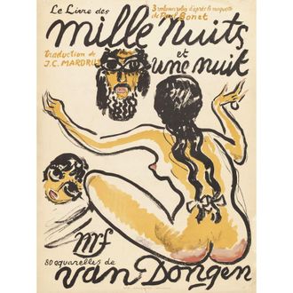 Fine Art Prints Van Dongen 1001 Nacht Buch Franz&ouml;sisch Werbung Ungerahmter extragro&szlig;er Druck