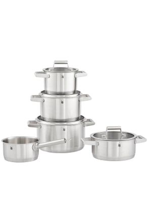 WMF Kochtopfset Comfort Line, Edelstahl, Metall, 5-teilig, 16 cm,20 cm,16 cm, rund, rostfrei, TransTherm-Allherdboden, Hohlgriffe, Kochen, T&ouml;pfe, Topfsets