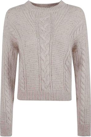 Max Mara Rundhalspullover - Beige