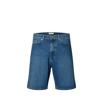 Selected Short droit en denim de coton m&eacute;lang&eacute;