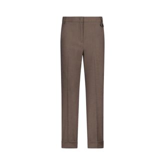 Liu Jo Femme, Pantalons, Brun, Taille: 36 FR Pantalon droit en tissu m&eacute;lang&eacute;