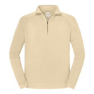 Fruit Of The Loom Fruit of the Loom - Iconic Premium Sweatshirt f&uuml;r Herren, mit kurzem Rei&szlig;verschluss (W&uuml;stensand)
