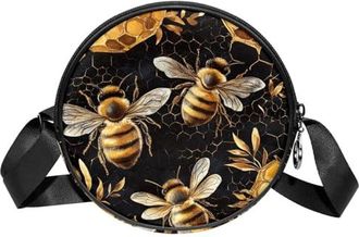 Generic Sac &agrave; bandouli&egrave;re Circle pour femme, petit sac &agrave; bandouli&egrave;re dor&eacute; avec fermeture &eacute;clair, bretelles r&eacute;glables, sac &agrave; main rond d&eacute;contract&eacute; pour femmes 