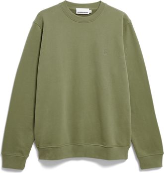 Armedangels Herren Sweatshirt aus Bio-Baumwolle BAARO Loop Regular Fit Fatigue Green