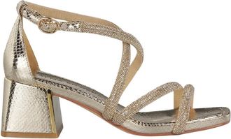 Alma En Pena Alma EN Pena, Femme, Chaussures, Jaune, Taille: 36 EU Sandale &agrave; talon avec brides crois&eacute;es