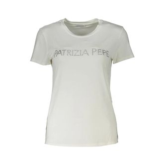 Patrizia Pepe Cotton T-Shirt - - Tops - Damen - Wei&szlig; - XS