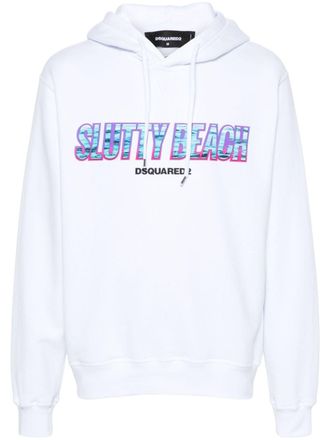 Dsquared2 hoodie Cool Fit en coton - Blanc