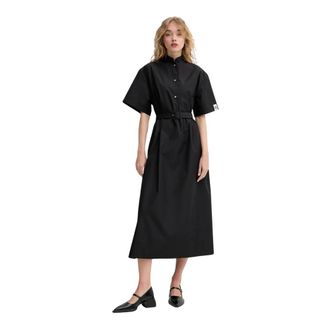 Bally Logo-Patch Hemdkleid Midi - - Dresses - Damen - Schwarzk - M