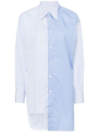 Yohji Yamamoto chemise à rayures - Bleu