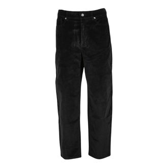 Liu Jo Pantalon Baggy en Velours - Femme - Pantalons - Noir - Taille: W28