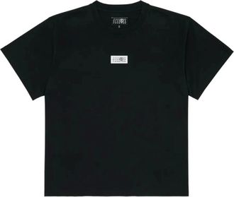 Maison Margiela Homme, Tops, Noir, Taille: XL T-shirt à écusson logo