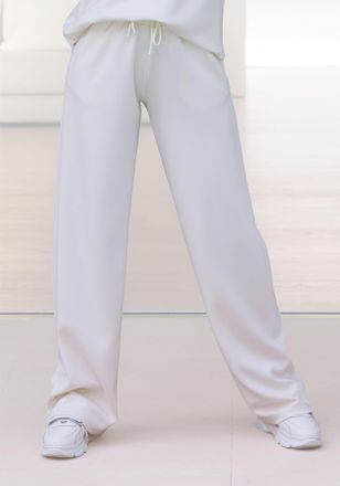 Copenhagen Loungehose COPENHAGEN STUDIOS, Damen, Gr. 32/34, N-Gr, wei&szlig; (wollwei&szlig;), Sweatware, Obermaterial: 54% Modal, 40% Polyester, 6% Elasthan, unifarben, beq