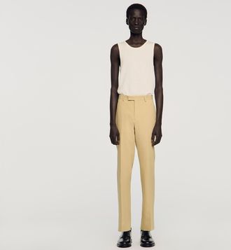 Sandro Pantalon de costume en lin