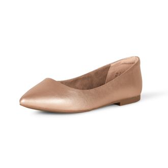 Amazon Essentials Damen Ballerinas mit spitzem Zehenbereich, Roségold, 41.5 EU