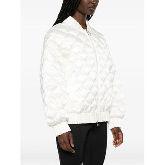 RAXXY Quilted Silk-Blend Down Jacket - White