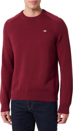 GANT Herren Casual Cotton C-Neck Pullover, PLUMPED RED, M