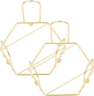 BESPORTBLE 2 St&uuml;ck Teiliges Untersetzerhalter aus Eisen Praktisches Desktop Coaster Rack f&uuml;r K&uuml;che und Wohnraum Stilvolle Aufbewahrung von Runden und Quadratisch