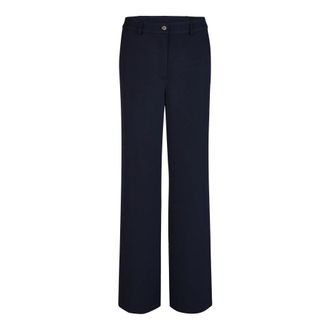 Marc Aurel Weite- gerade Hose mit kontrastierenden Seitenstreifen - - Trousers - Damen - Blau - L