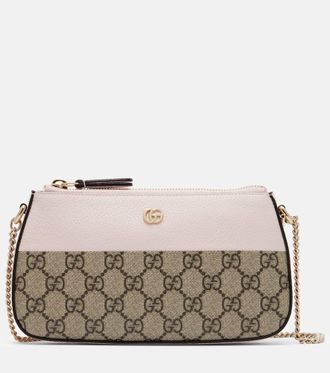Gucci Schultertasche GG Marmont Mini mit Leder